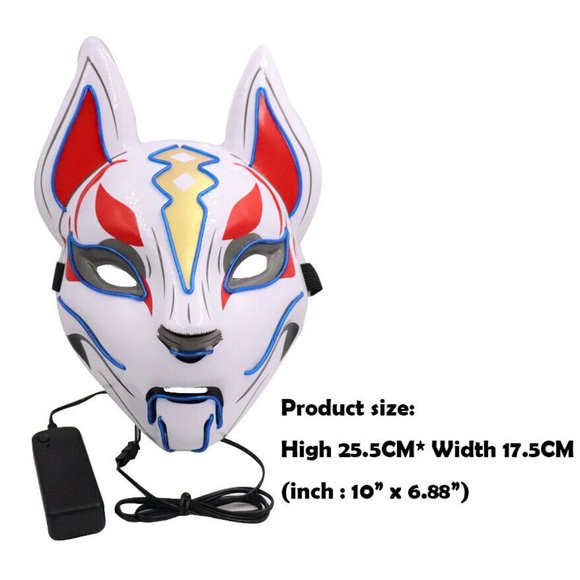 Cosplay | Accessories | Clubbing Rave Party Light Up Scary Led Mask ...